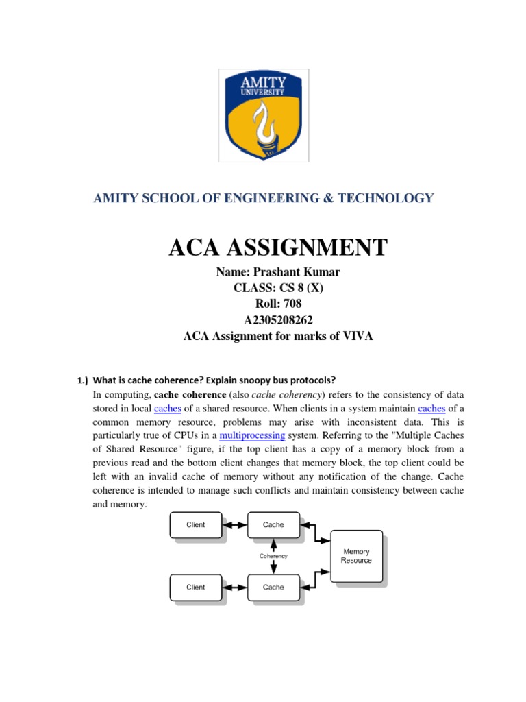 ACA Assignment | PDF | Cpu Cache | Central Processing Unit