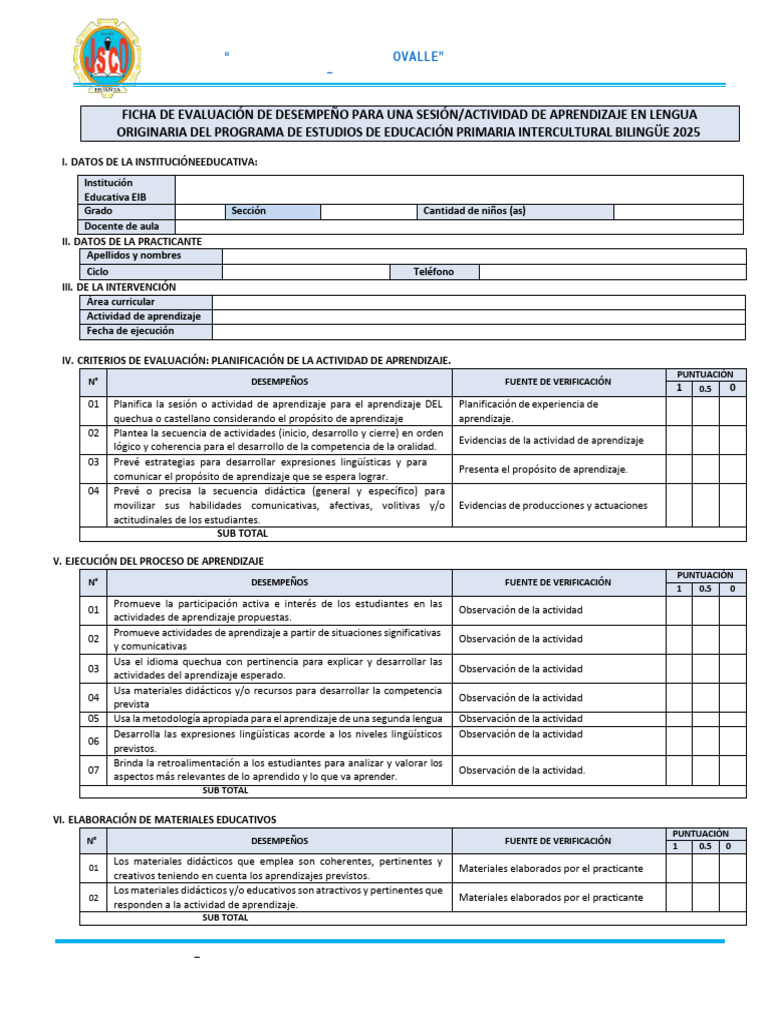 Fichas 25-06-2025 | PDF | Aprendizaje | Evaluación