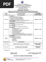 Bacungan SLAC - Training Matrix - SilVerTek | PDF | Behavior Modification