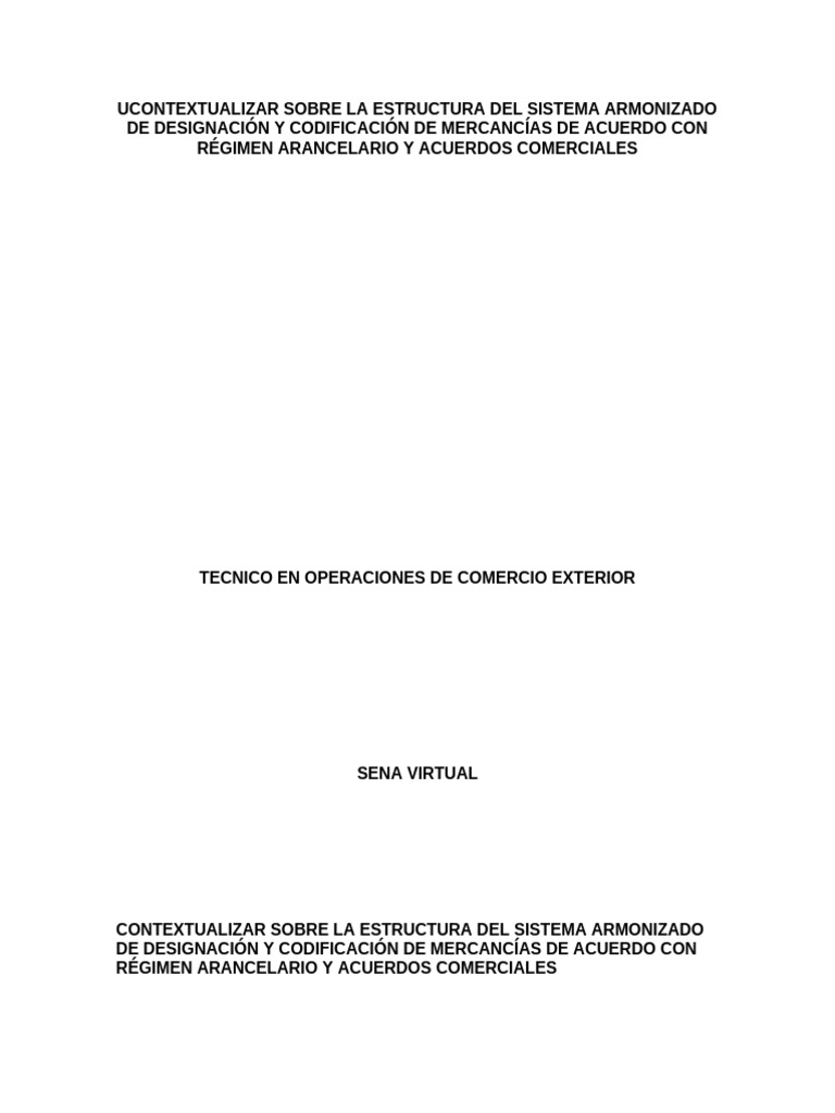 Estructura Del Sistema Armonizado de Designación y Codificación de ...