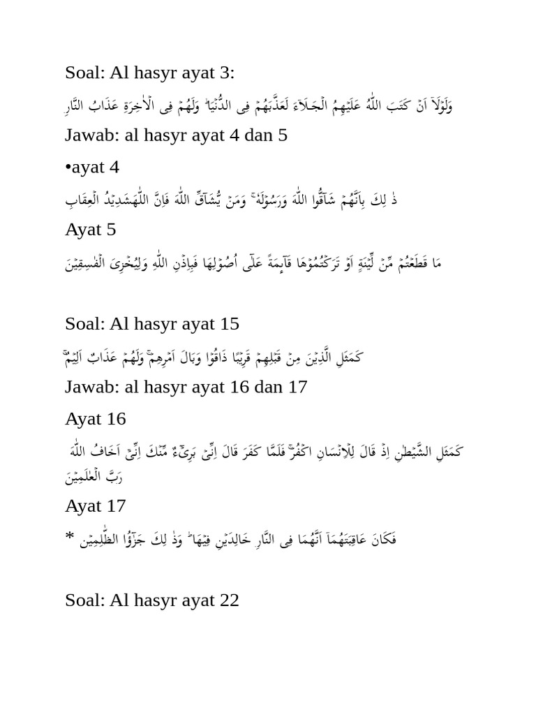 Soal Juz 28 | PDF