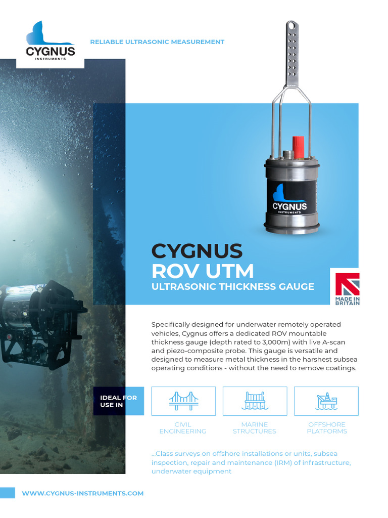 Cygnus ROV UTM Mountable 天鹅座水下测量仪 | PDF