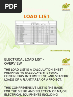 Electrical Load List | PDF | Electricity | Electrical Engineering