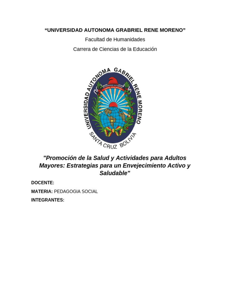 Pedagogia Social Final | PDF | Adultos | Vejez