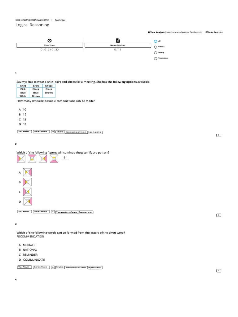 Logical Reasoning 1 | PDF