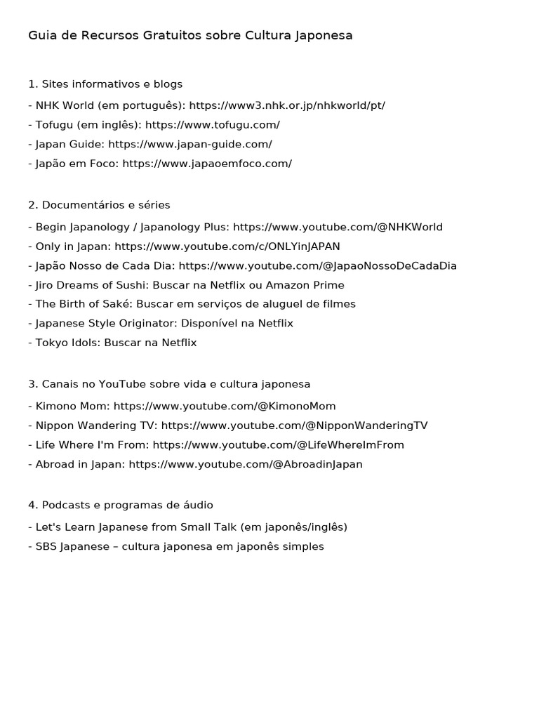 Recursos Cultura Japonesa | PDF