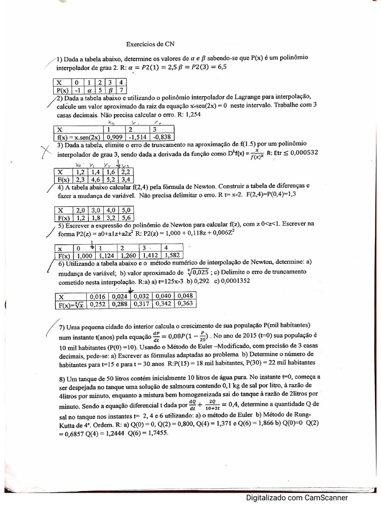 Calculo Numerico - Caderno - Parte 2 | PDF