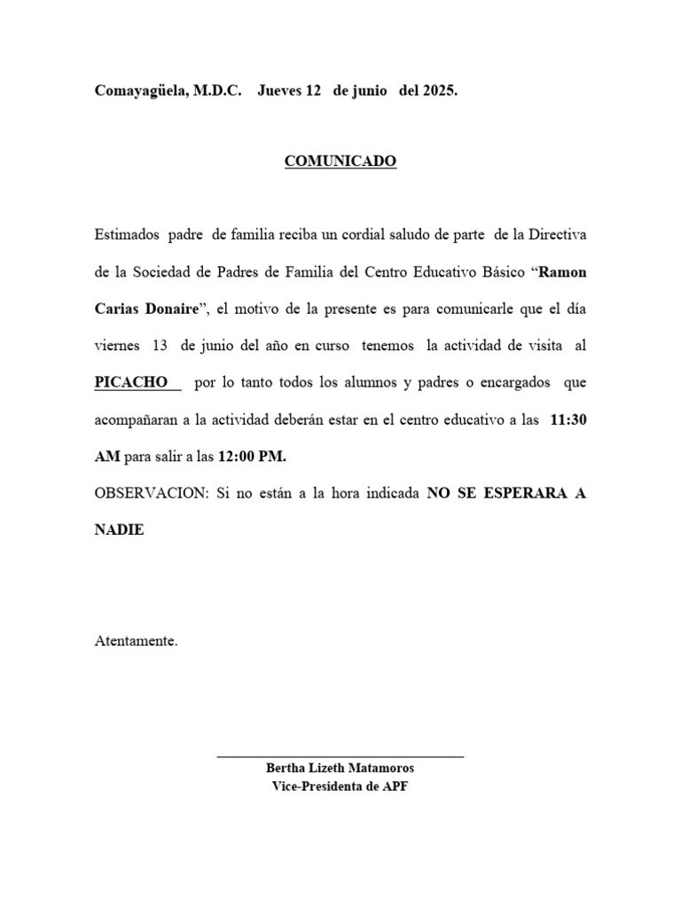 Apf Comunicado | PDF