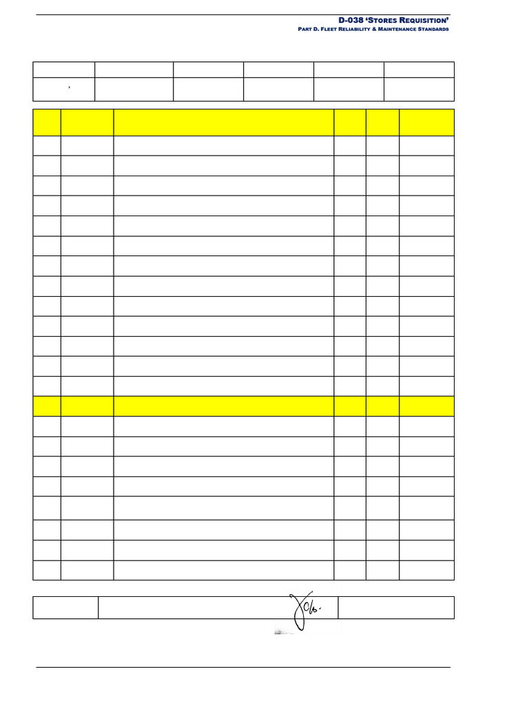 0102DECK2025 Stores Requisition | PDF | Shipping | Water Transport