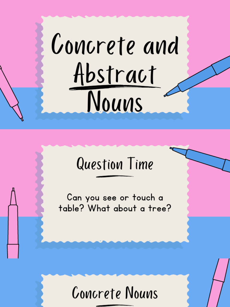 Understanding Concrete and Abstract Nouns | PDF