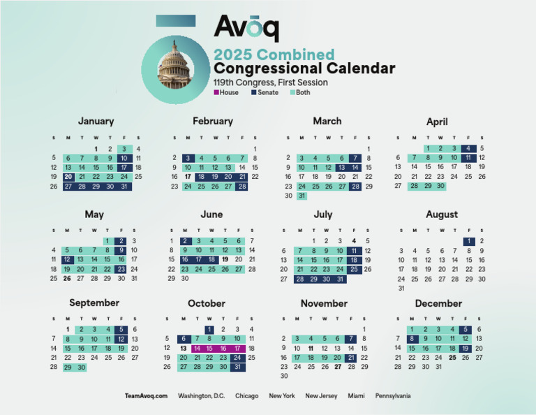 2025 Combined Congressional Calendar | PDF | United States Capitol ...