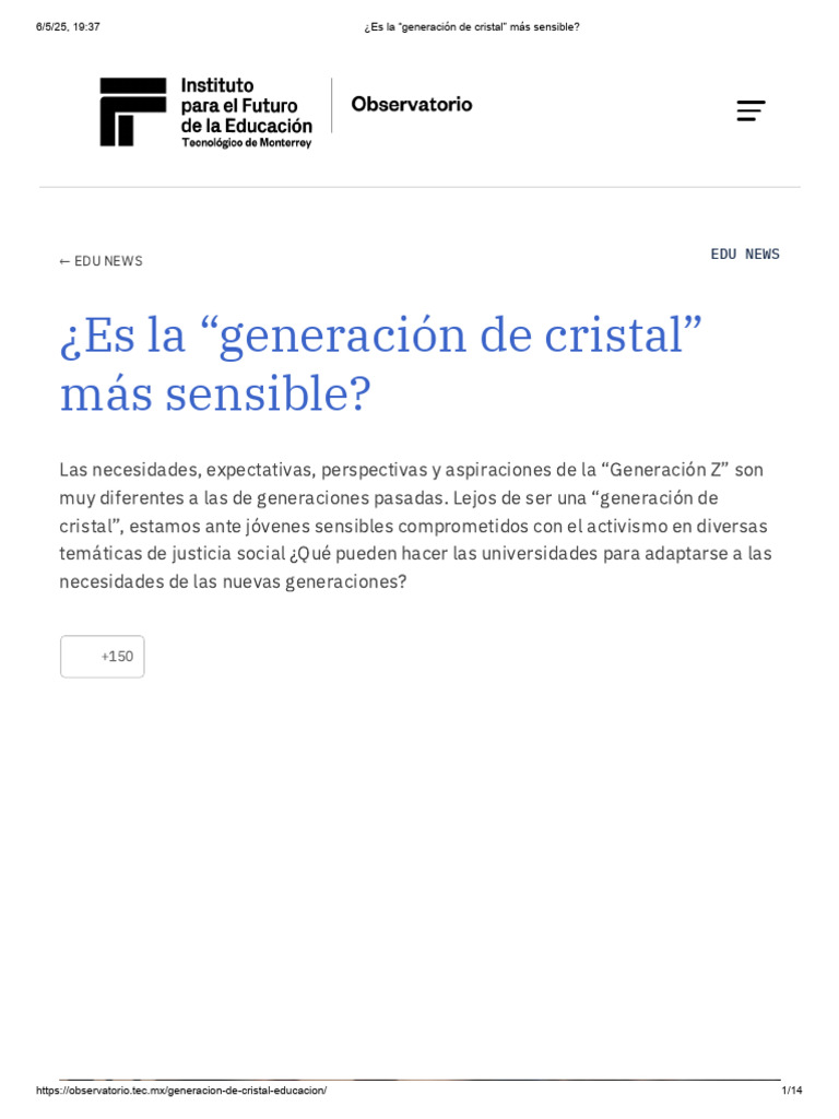 ¿Es La "Generación de Cristal" Más Sensible | PDF | Enseñando | Maestros