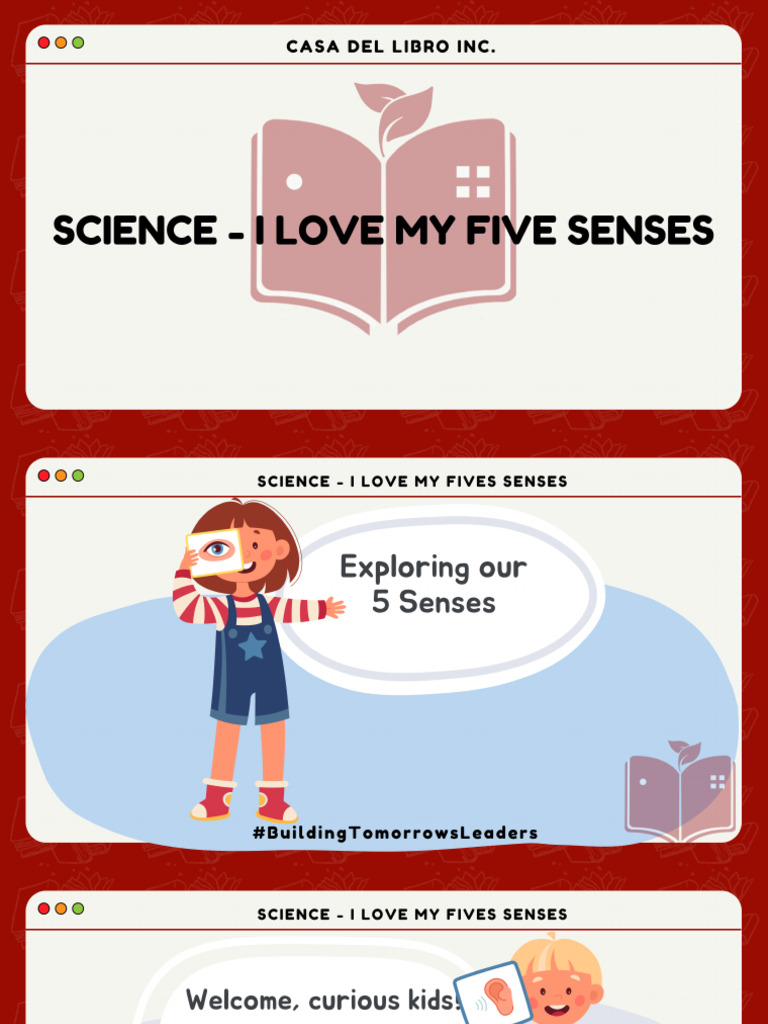 Kinder2 (Science) - I Love My Five Senses | PDF