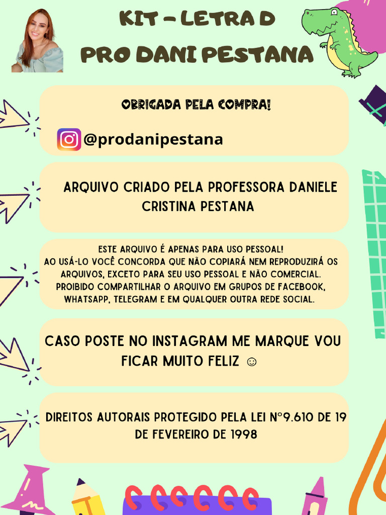 4 Kit - LETRA D PRO DANI PESTANA | PDF