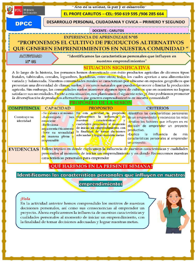 Experiencia De Aprendizaje 05 Actividad 02 Desarrollo Personal