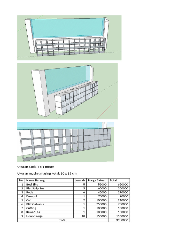 Ukuran Meja 1 Meter untuk Proyek | PDF
