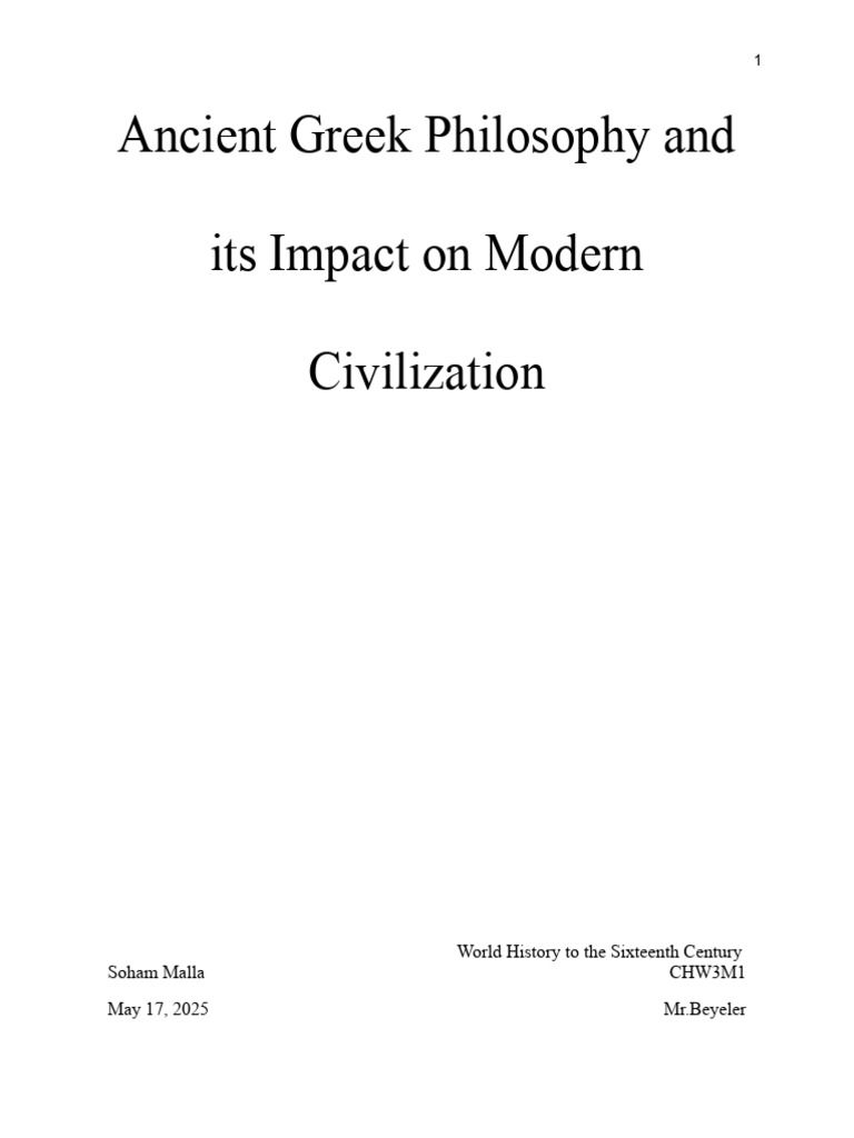 History Research Essay - Soham Malla | PDF | Socrates | Reason
