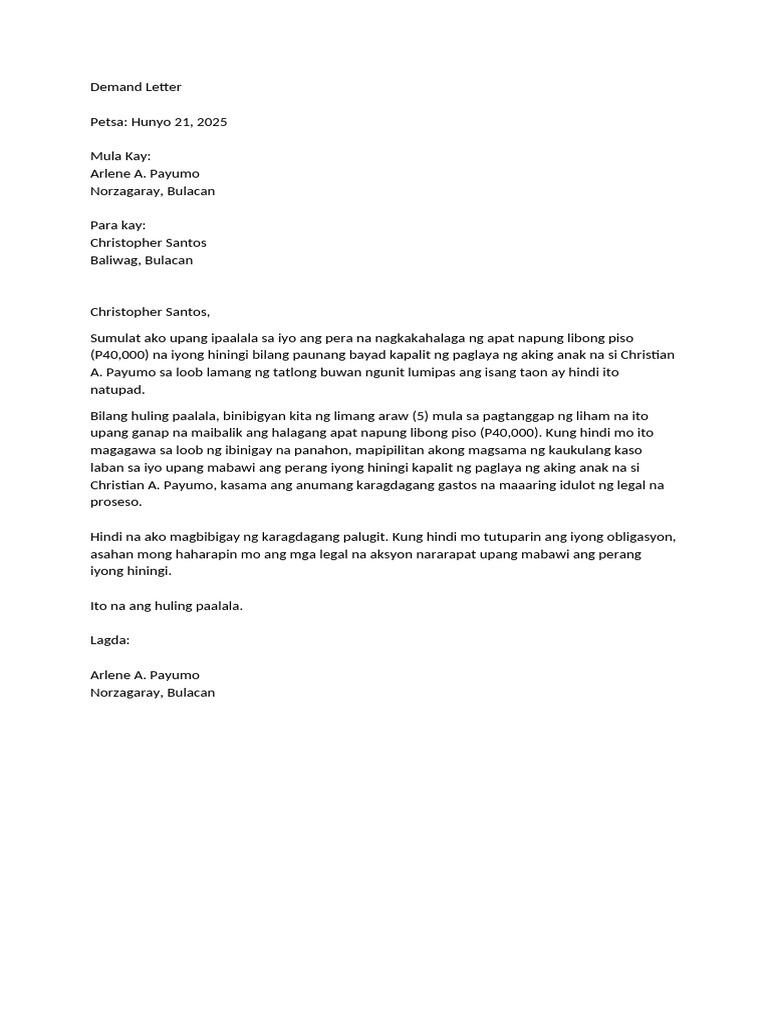 Demand Letter | PDF