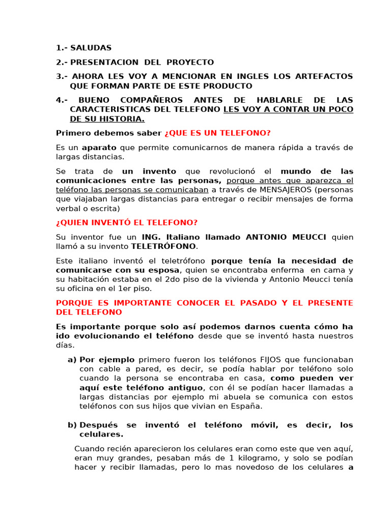 Evolución del Teléfono Fijo | PDF | Teléfono | Mensaje de texto