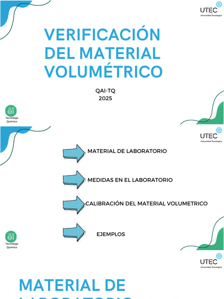 Clase 4 VERIFICACION DE MATERIAL VOLUMETRICO | PDF | Densidad | Valoración