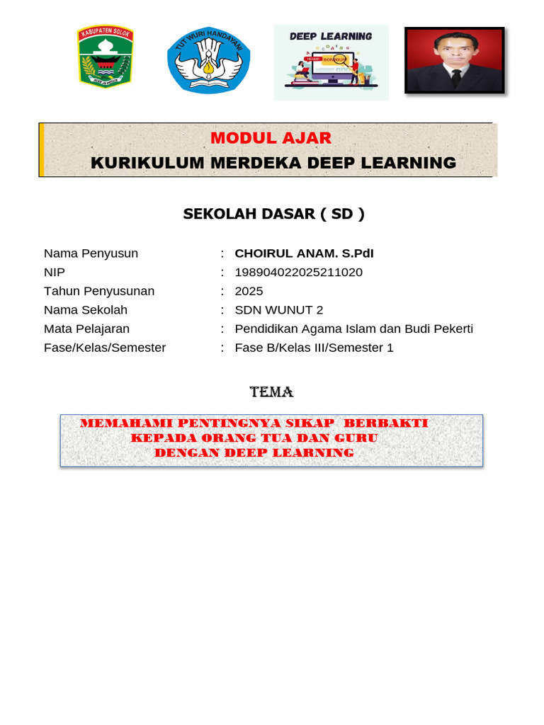 Modul Ajar PM Kelas 3 Bab 3 Memahami Pentingnya Sikap Berbakti Kepada Orang Tua Dan Guru Dengan ...