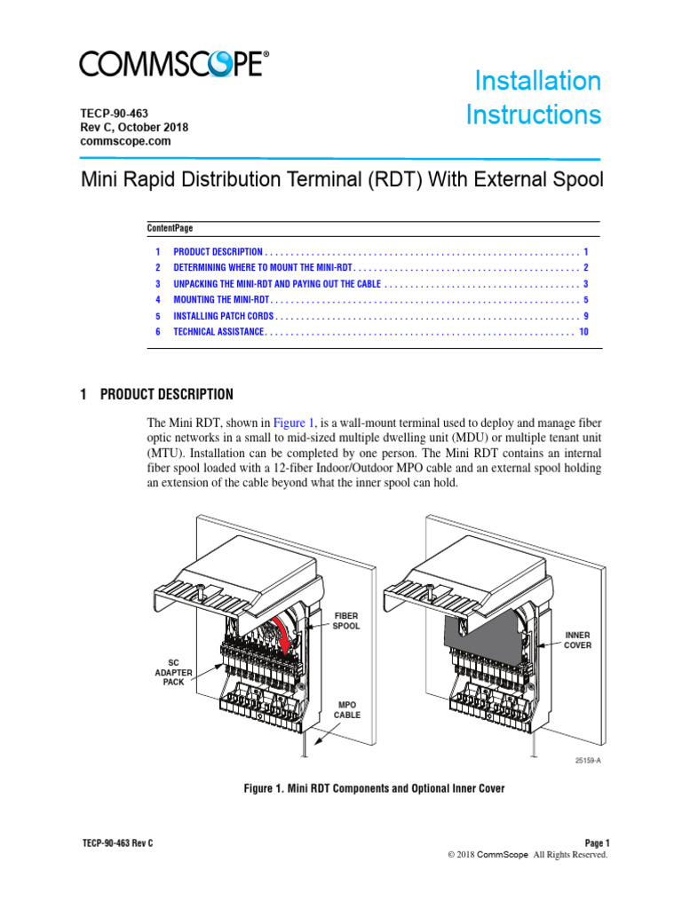 Tecp 90 463 Mini Rapid Distribution Terminal RDT With External Spool ...