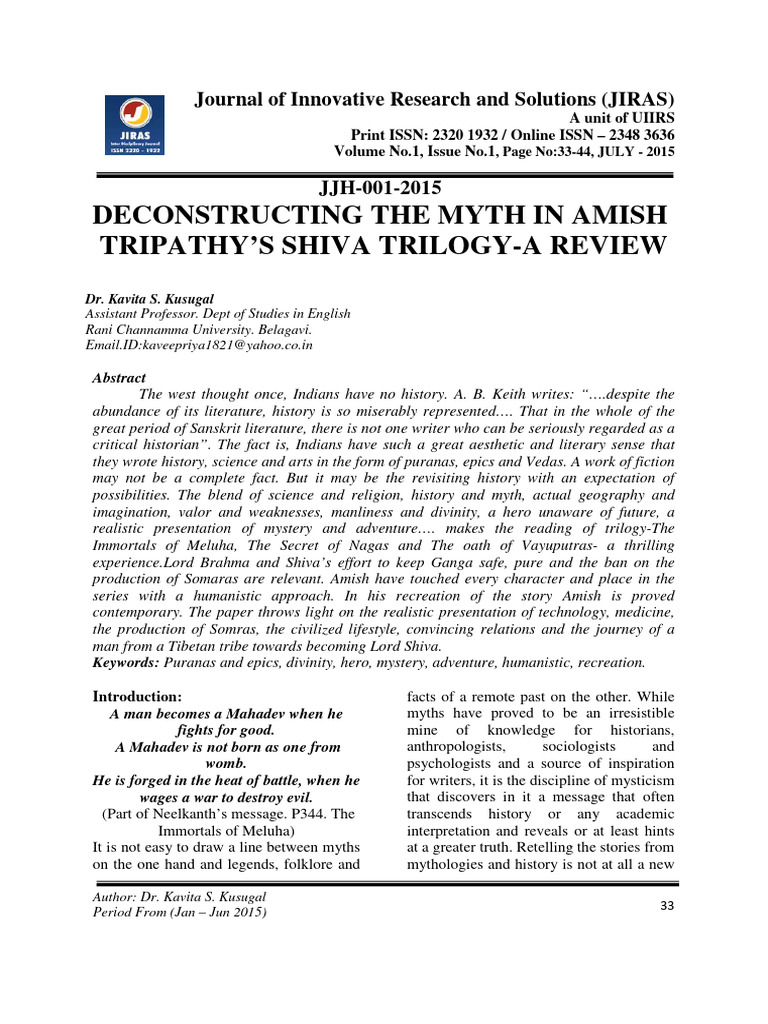 Deconstructing The Myth in Amish Tripath | PDF