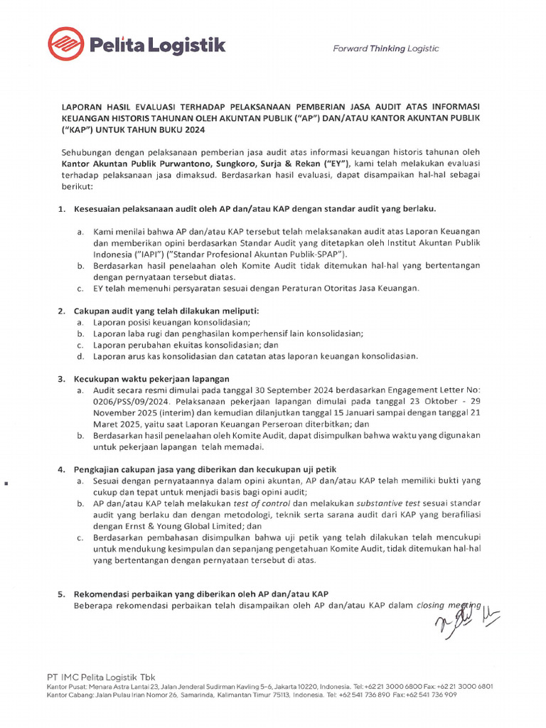PSSI - Laporan Informasi Dan Fakta Material - 31890626 - Lamp1 | PDF