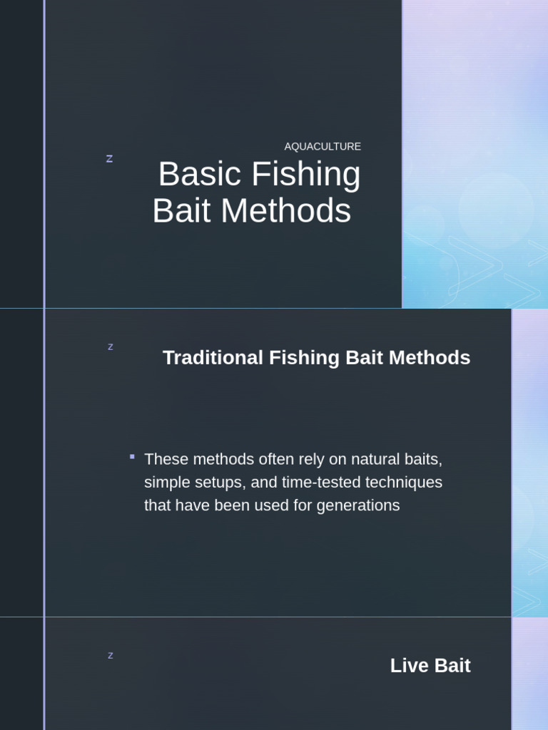 Basic Fishing Bait Methods | PDF | Angling | Artificial Fly