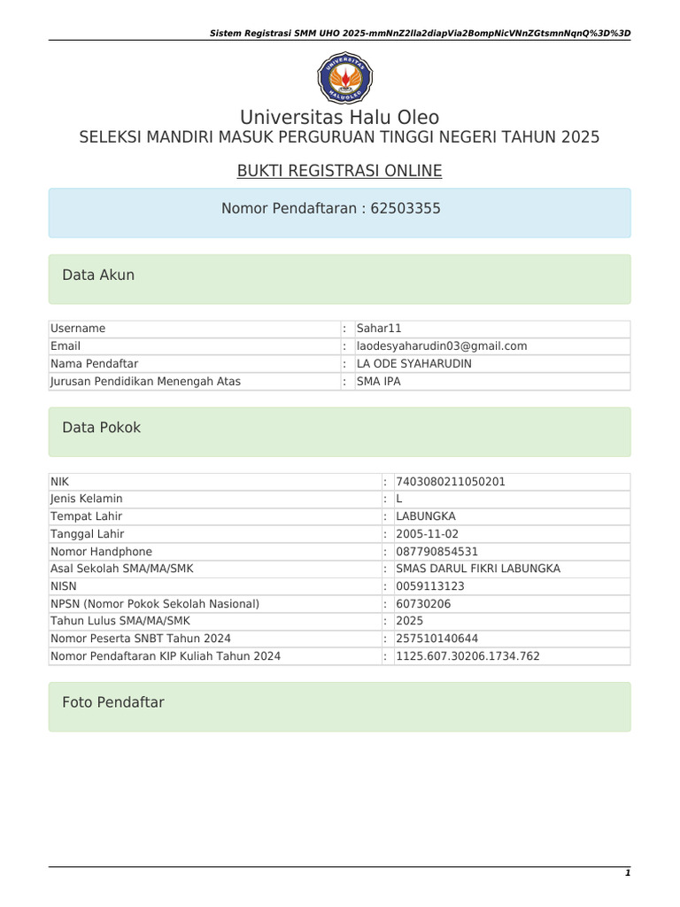 SMM Uho 2025 La Ode Syaharudin | PDF