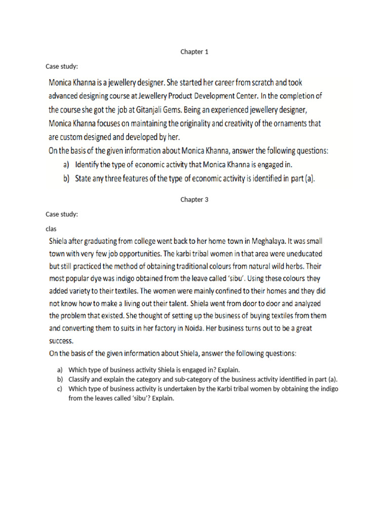Chapter 1 and 3. Case Study | PDF