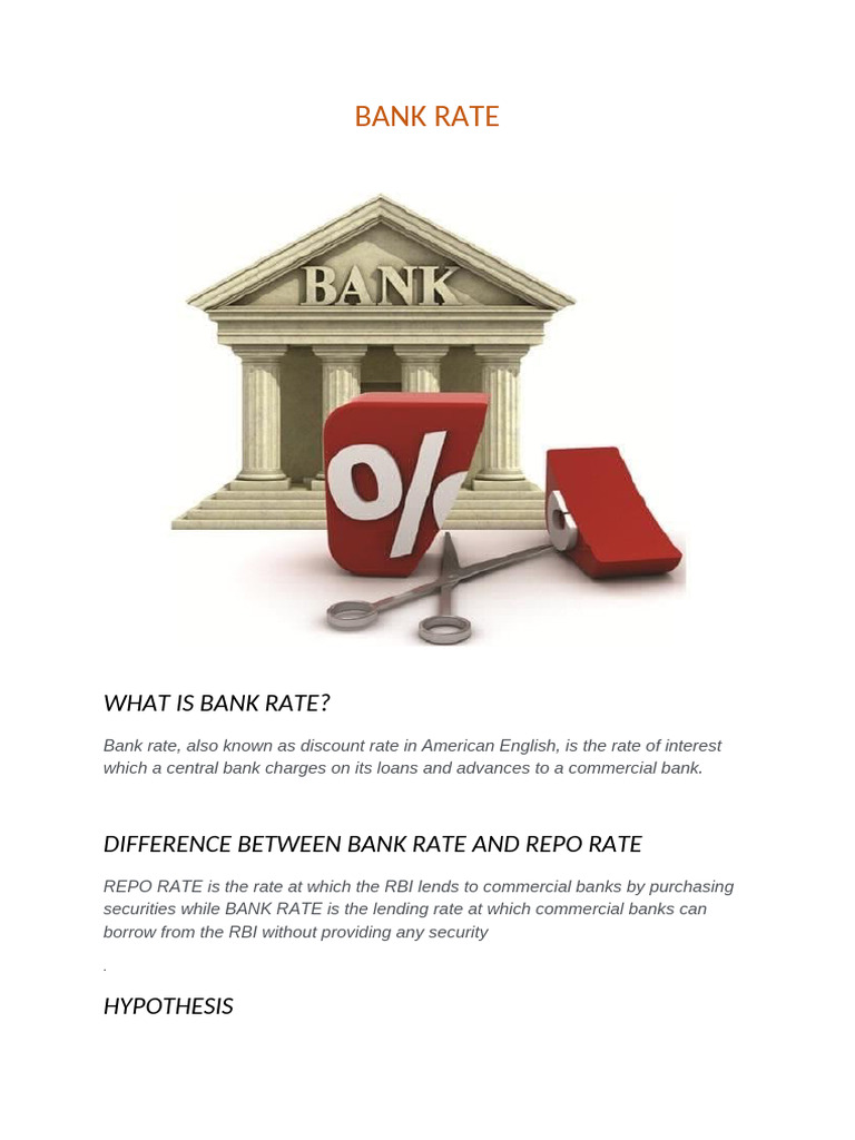 Understanding Bank Rate and Its Impact | PDF