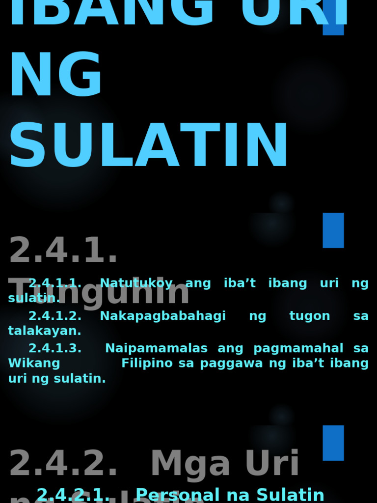 Yunit II Aralin 4 Iba T Ibang Uri NG Sulatin | PDF