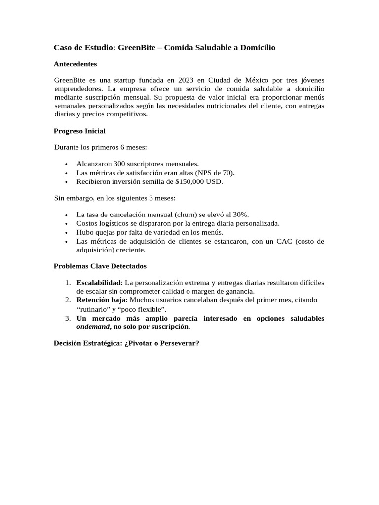 Caso para Disernir Entre Preservar o Pivotear | PDF | Economias