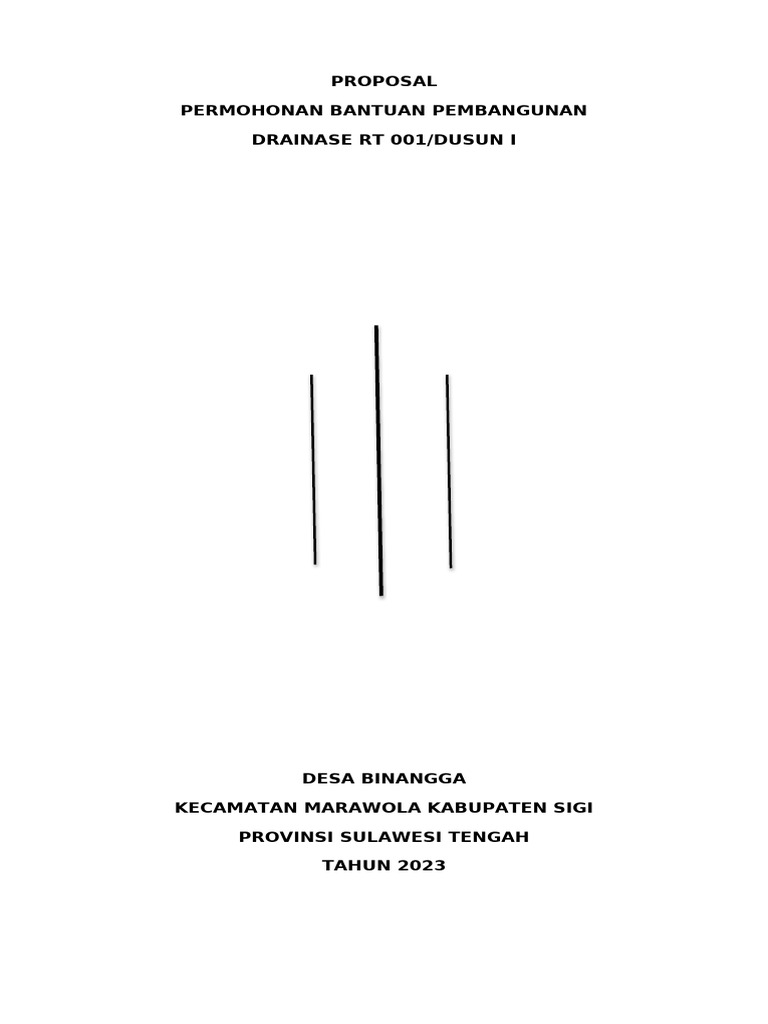 Contoh Proposal Drainase | PDF