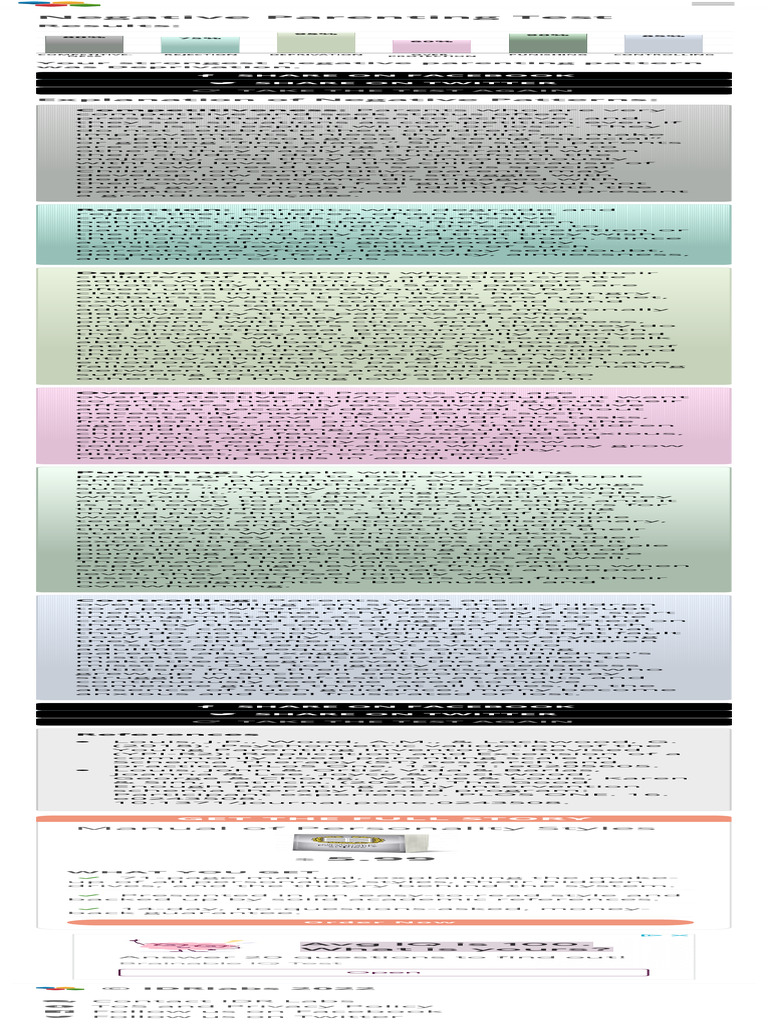 Negative Parenting Test | PDF