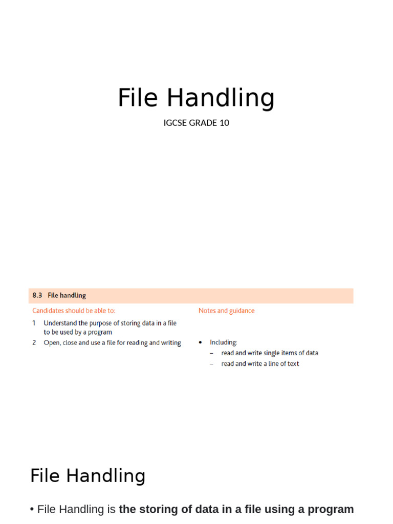 File Handling | PDF