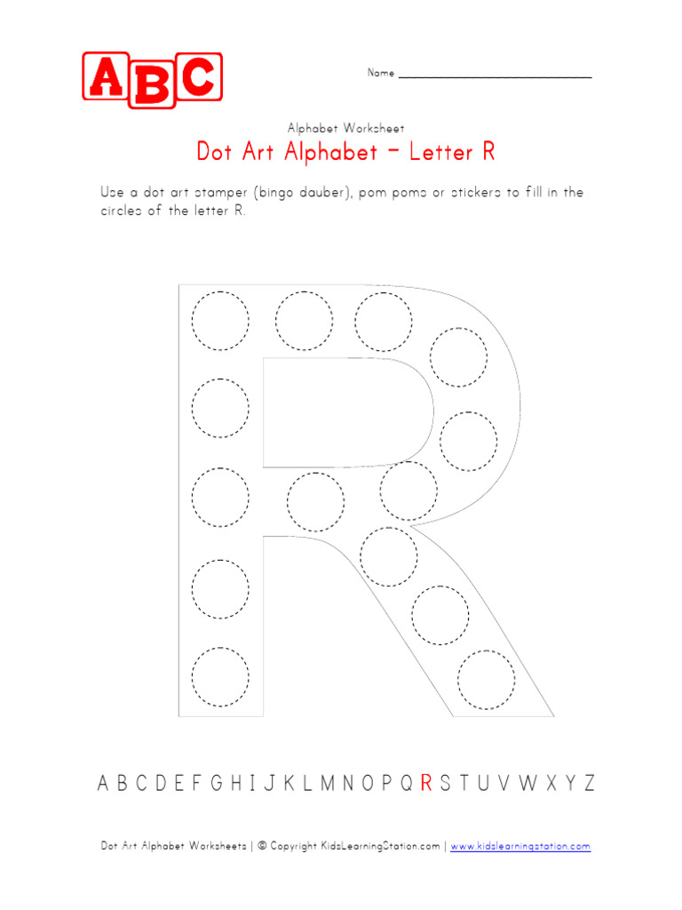 Dot Art Letter R | PDF