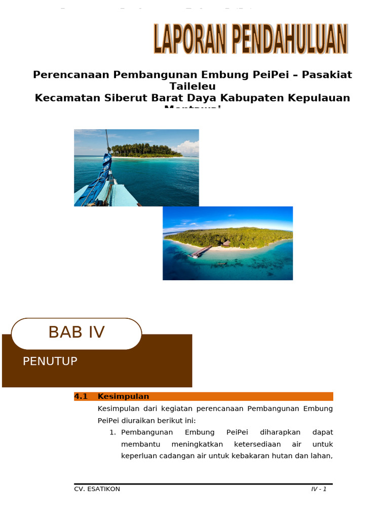 Perencanaan Embung PeiPei untuk Irigasi | PDF