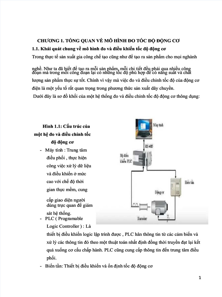 PDF Do Va Dieu Khien Toc Do Dong Co Dung PLC s7 1200 Compress | PDF