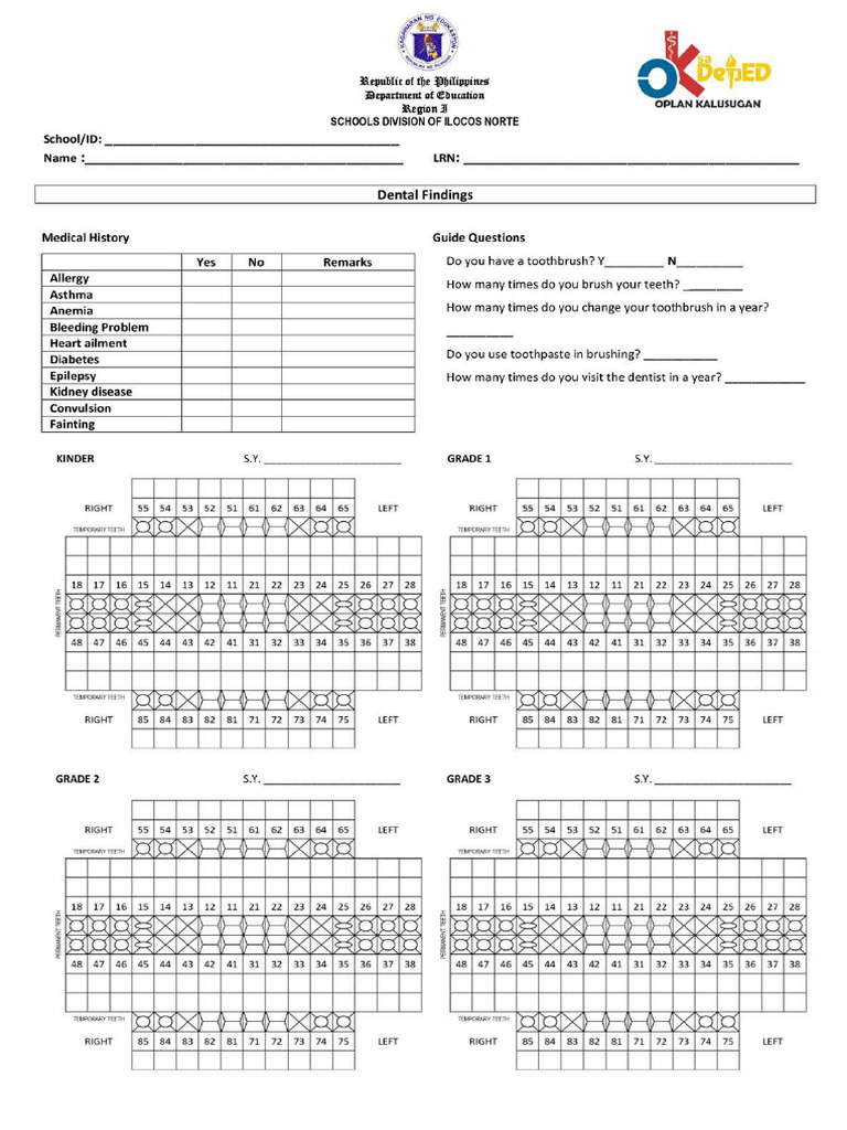 Dental Form Okd 2025 | PDF