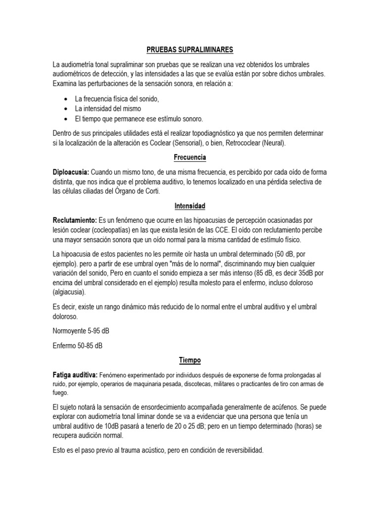 Pruebas Supraliminares. Alexander | PDF | Sonido | Decibel
