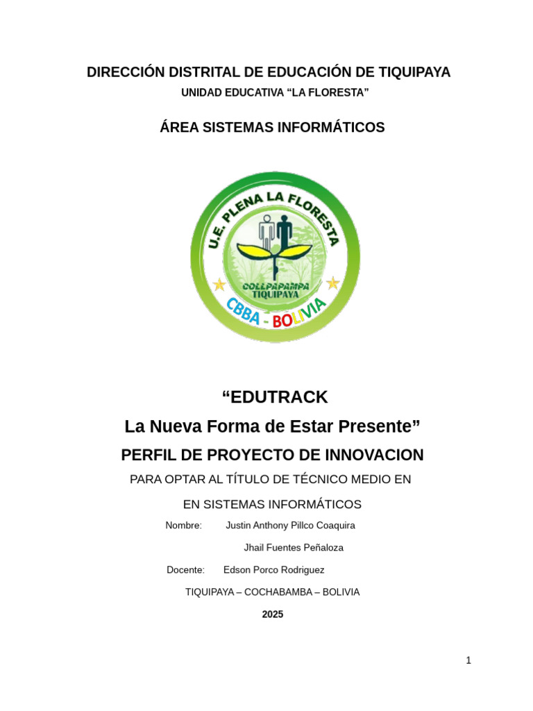 Proyecto de Innovacion (Edutrack) | PDF | Enseñando | Aplicación movil