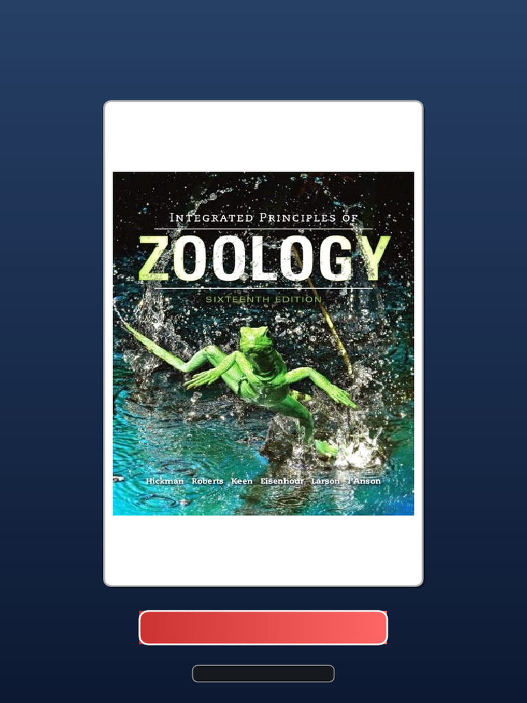 Integrated Principles of Zoology 16th Edition Hickman Keen Larson ...