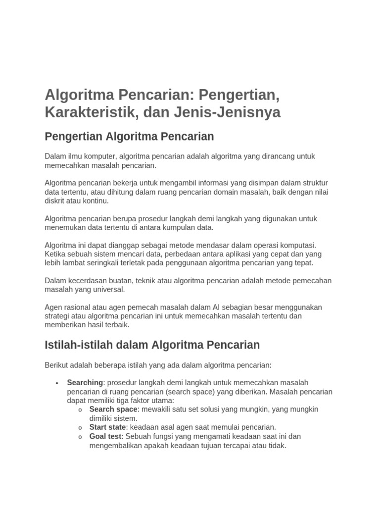 Algoritma Pencarian | PDF