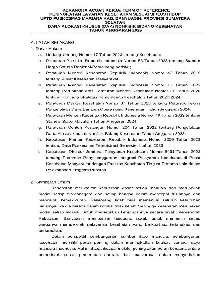 Tor Kelas Ibu Hamil Dan Ibu Balita Revisi November | PDF