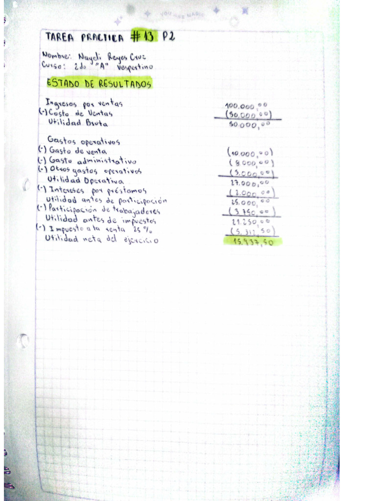 Tarea Práctica #13 Nayeli Reyes | PDF