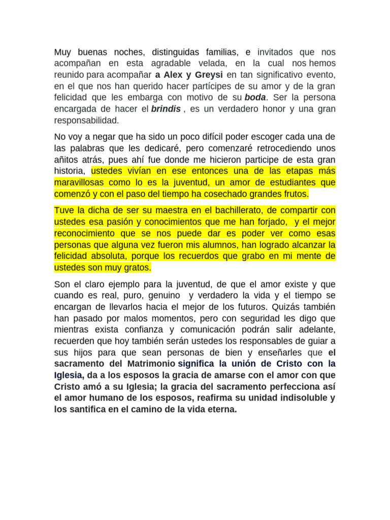 Brindis | PDF | Amor | Felicidad