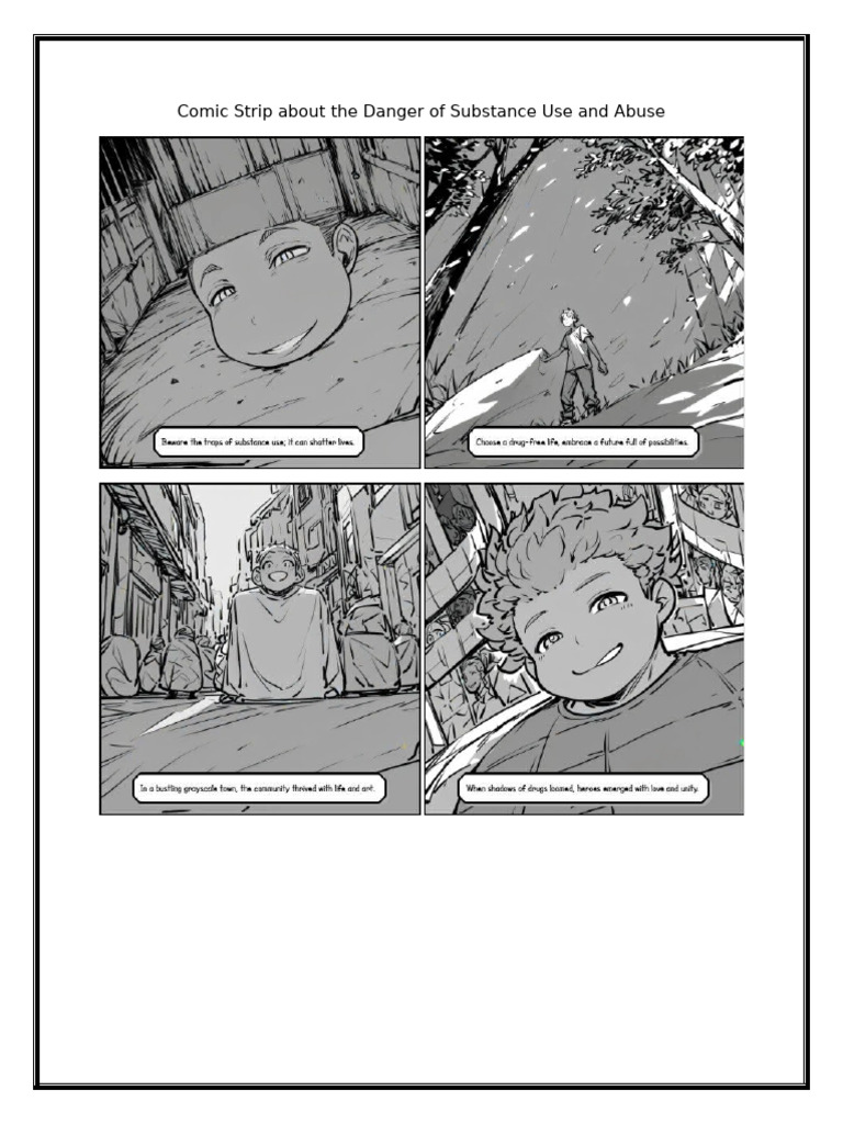 Comic Strip About The Danger of Substance Use and Abuse | PDF