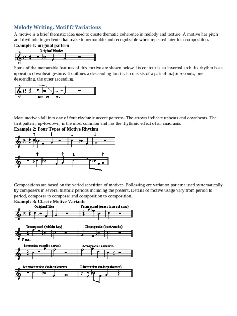 Melody Writing & Analysis | PDF | Chord (Music) | Harmony